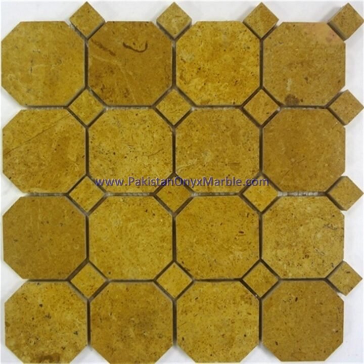 Indus Gold Marble Mosaic Tiles - pakistanonyxmarble.com