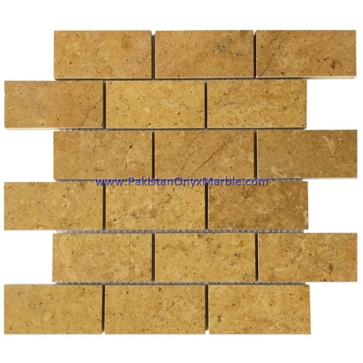 Indus Gold Marble Mosaic Tiles - pakistanonyxmarble.com