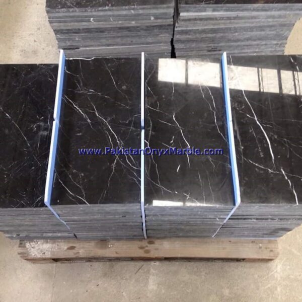 Jet Black Marble Tiles - PakistanOnyxMarble.com