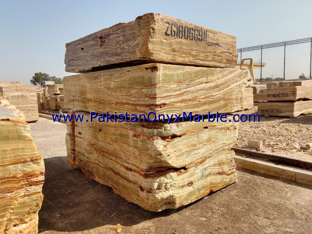 Multi Brown Onyx Blocks - PakistanOnyxMarble.com