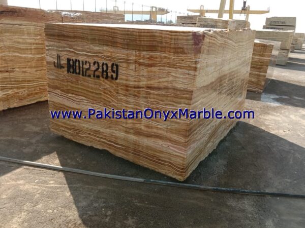 Multi Brown Onyx Blocks - PakistanOnyxMarble.com
