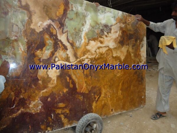 Multi Brown Onyx Slabs - PakistanOnyxMarble.com