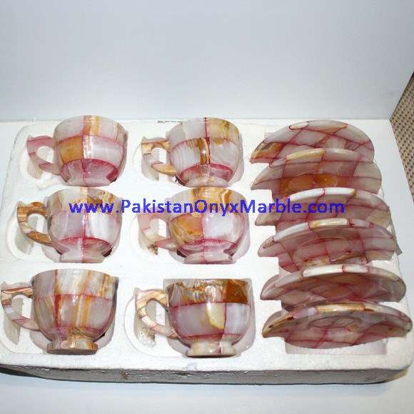 Tea Set Colored Onyx - PakistanOnyxMarble.com