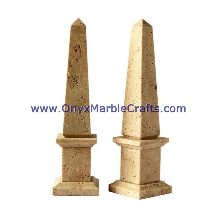 Travertine Stone Obelisks Crafts - PakistanOnyxMarble.com