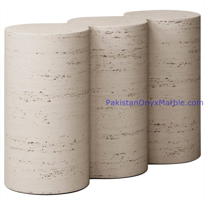 Travertine Stone Plinth Round Designs - PakistanOnyxMarble.com
